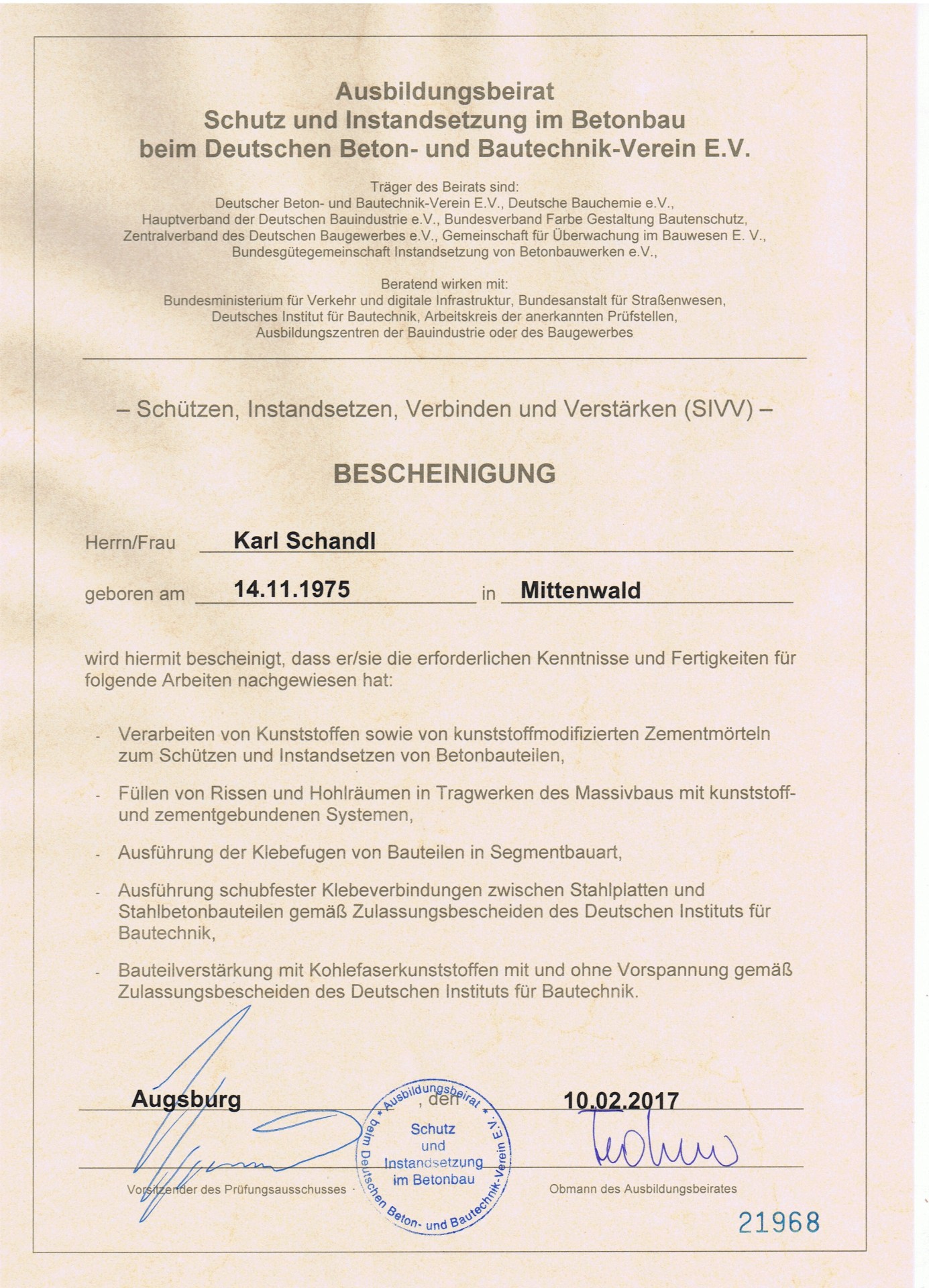 Betonsanierung und Spritzbetonarbeiten Rissinjektionen